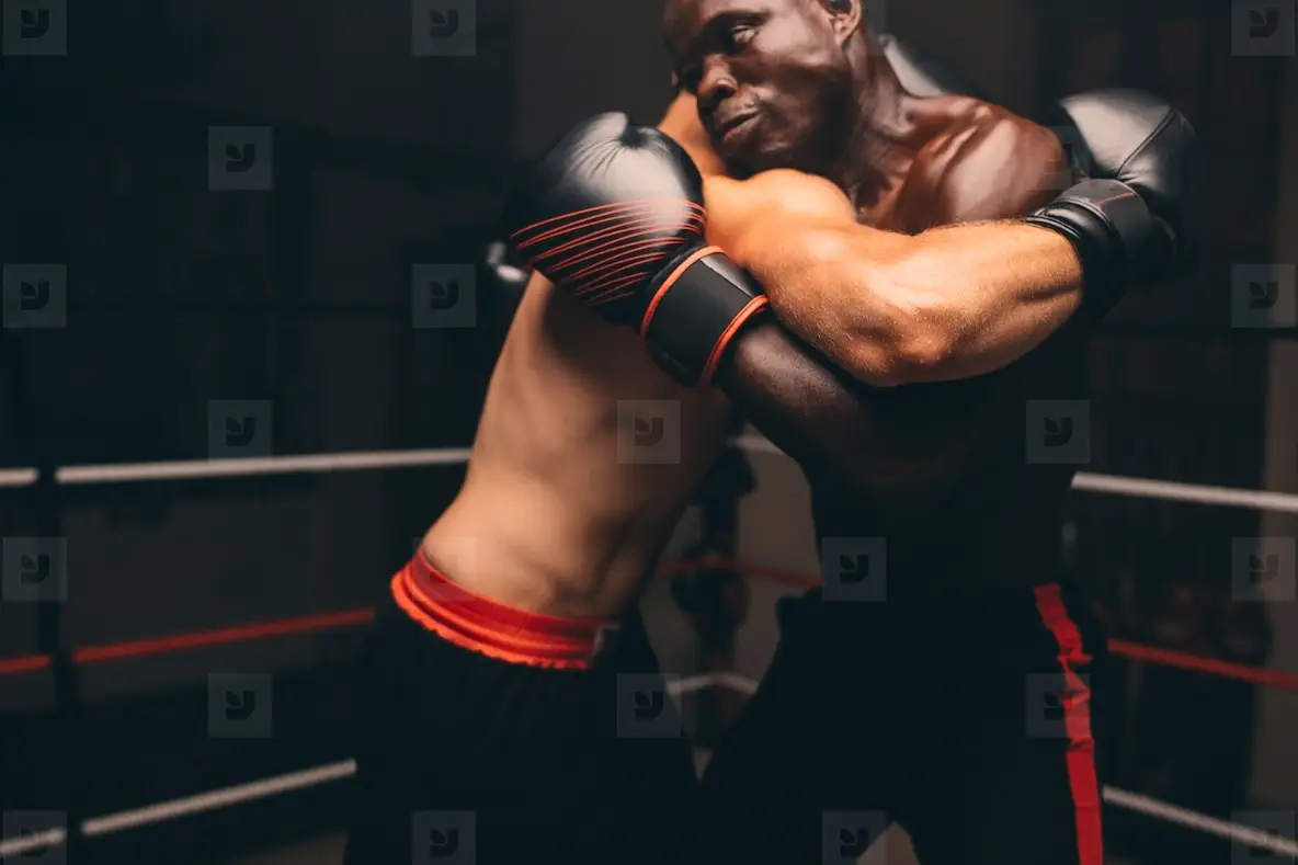 Male Fighters Fighting In A Boxing Ring Photo (264792) - YouWorkForThem