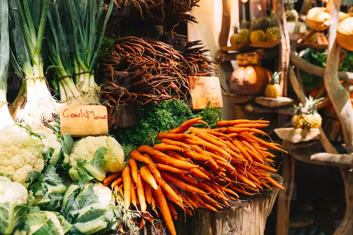A Lot Of Vegetables On A Stall On An Outdoor Market Photo (267360 ...