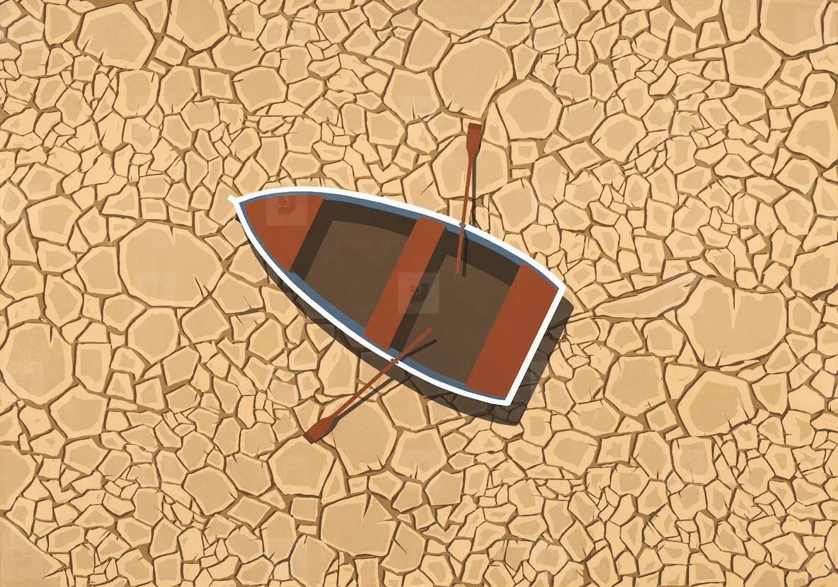 Abandoned Rowboat Stranded On Dry Photo (269067) - YouWorkForThem