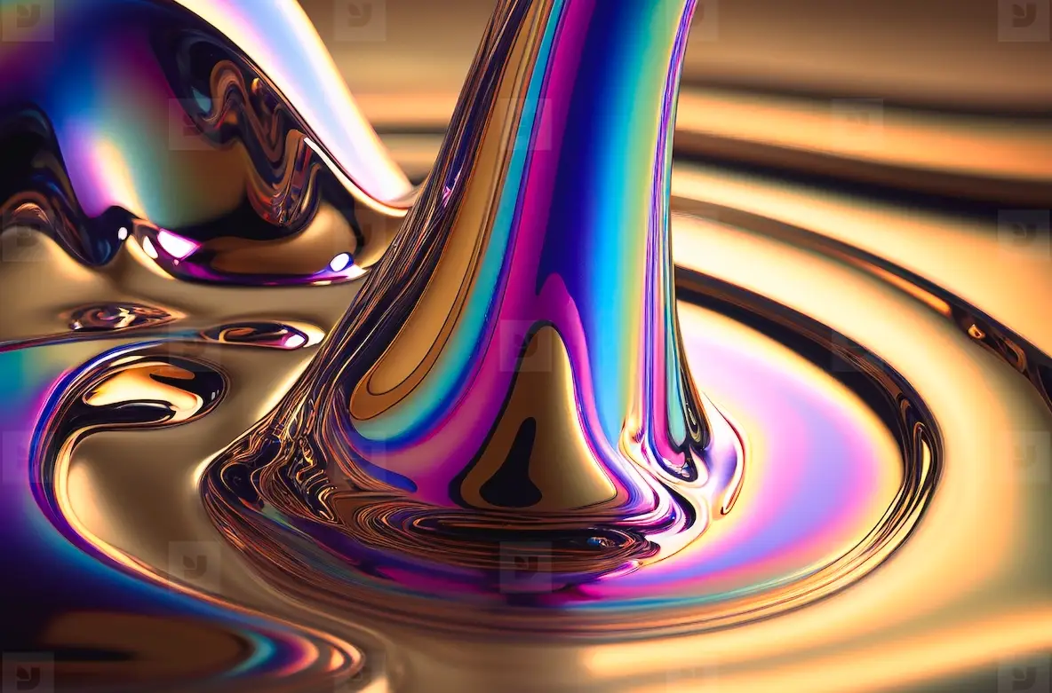 Iridescent Fluid Metallic Liquid Photo (270375) - YouWorkForThem