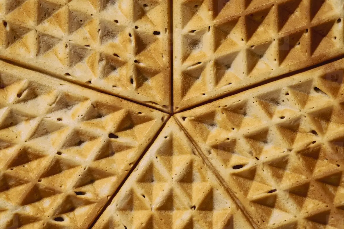Extreme Close Up Textured Corners Of Waffles Photo (274249 ...