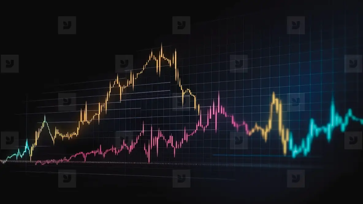Stock Market Investment Trading Graph Glowing Lines And Diagram Photo ...