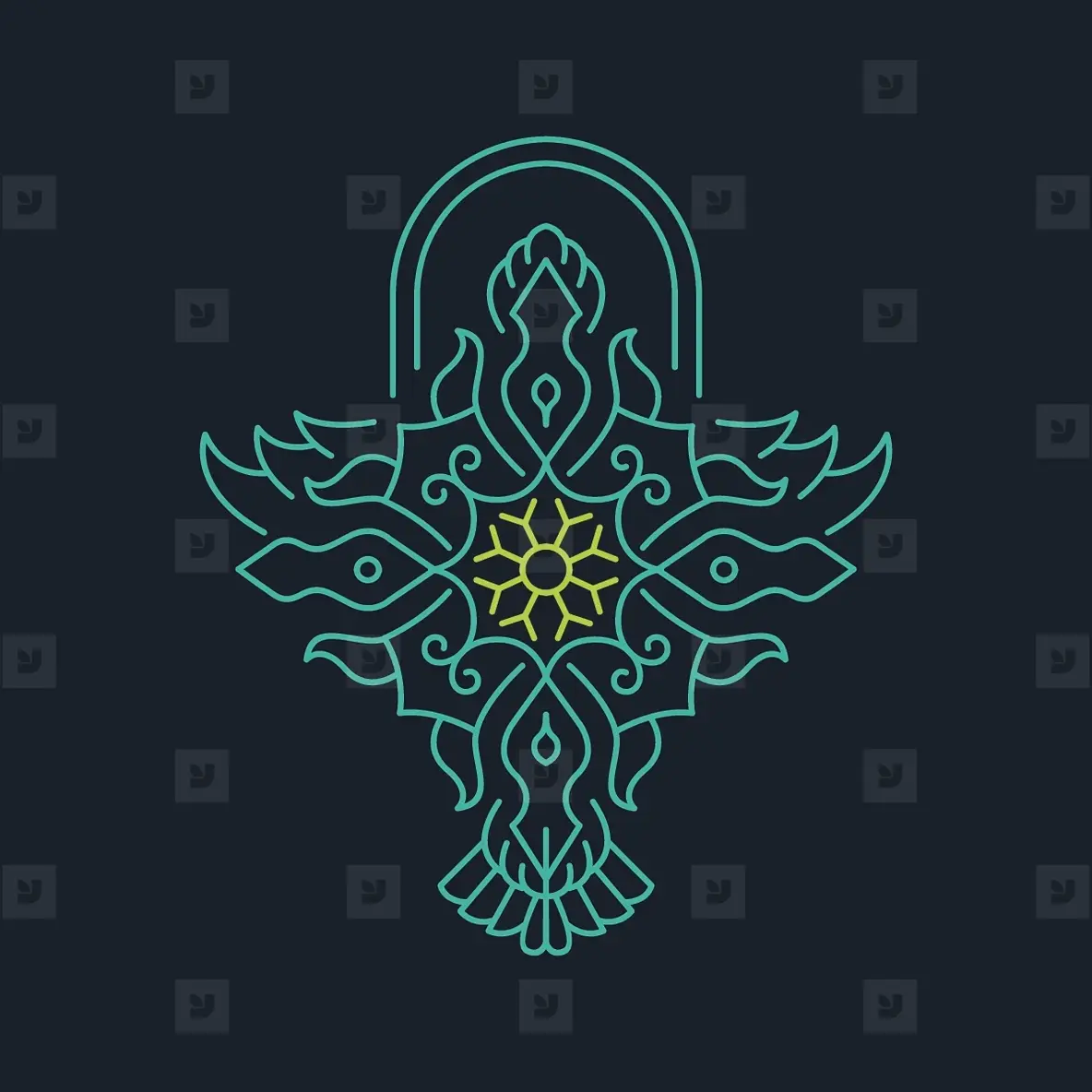 Bird Symmetry Ornament Photo (275644) - YouWorkForThem