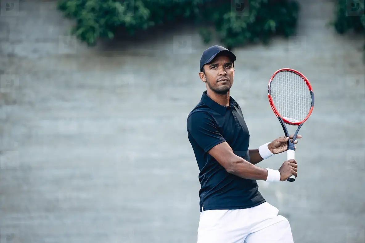 Male Tennis Player With Racket During A Match Photo (277162 ...