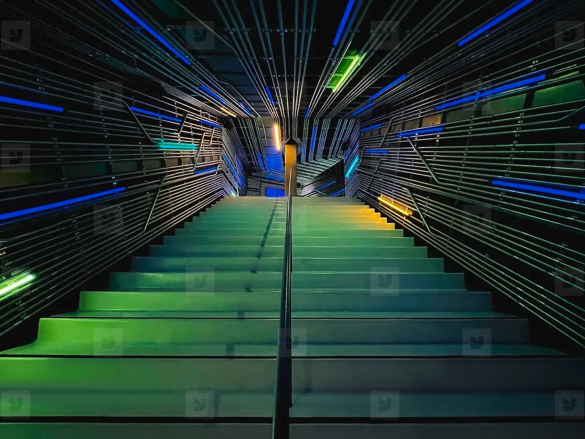 Cyberpunk Staircase Photo (279773) - YouWorkForThem