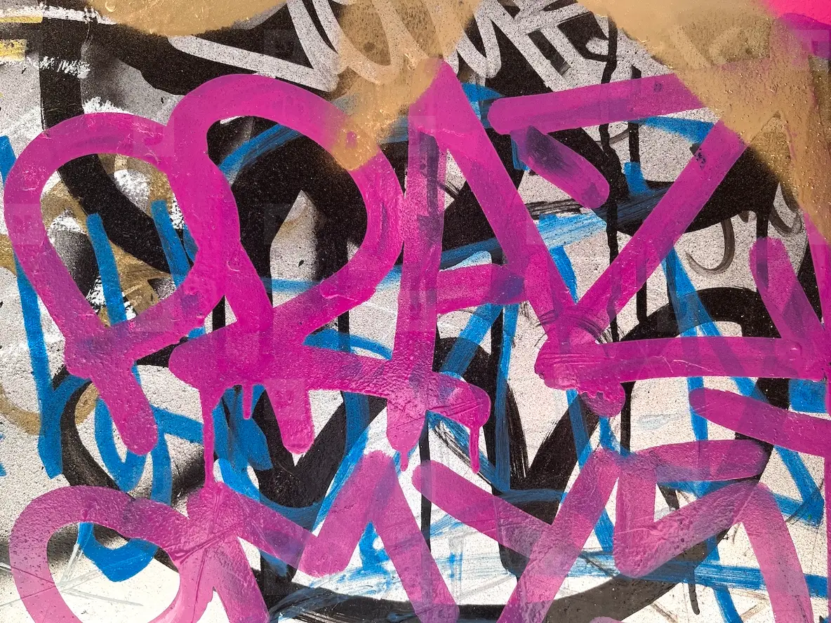 Pink And Blue Graffiti Texture Photo (279841) - YouWorkForThem