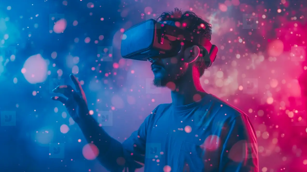 Man Wearing VR Virtual Reality Photo (283832) - YouWorkForThem
