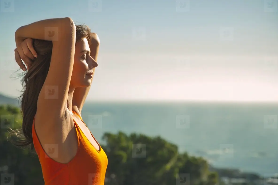 Profile Of Woman With Arms Behind Head Photo (287438) - YouWorkForThem