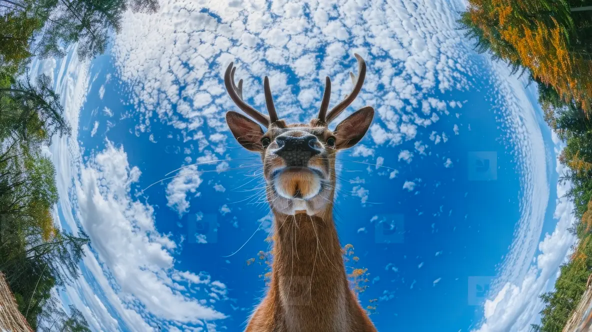 Bottom View Of A Deer Against The Sky Photo (289200) - YouWorkForThem
