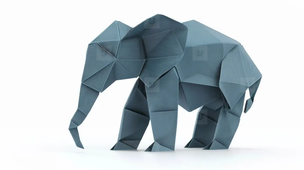 Elephant Origami Drawing