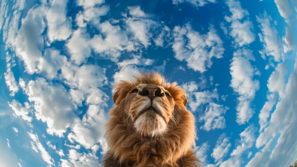 Bottom View Of A Lion Against The Sky Photo (290739) - YouWorkForThem