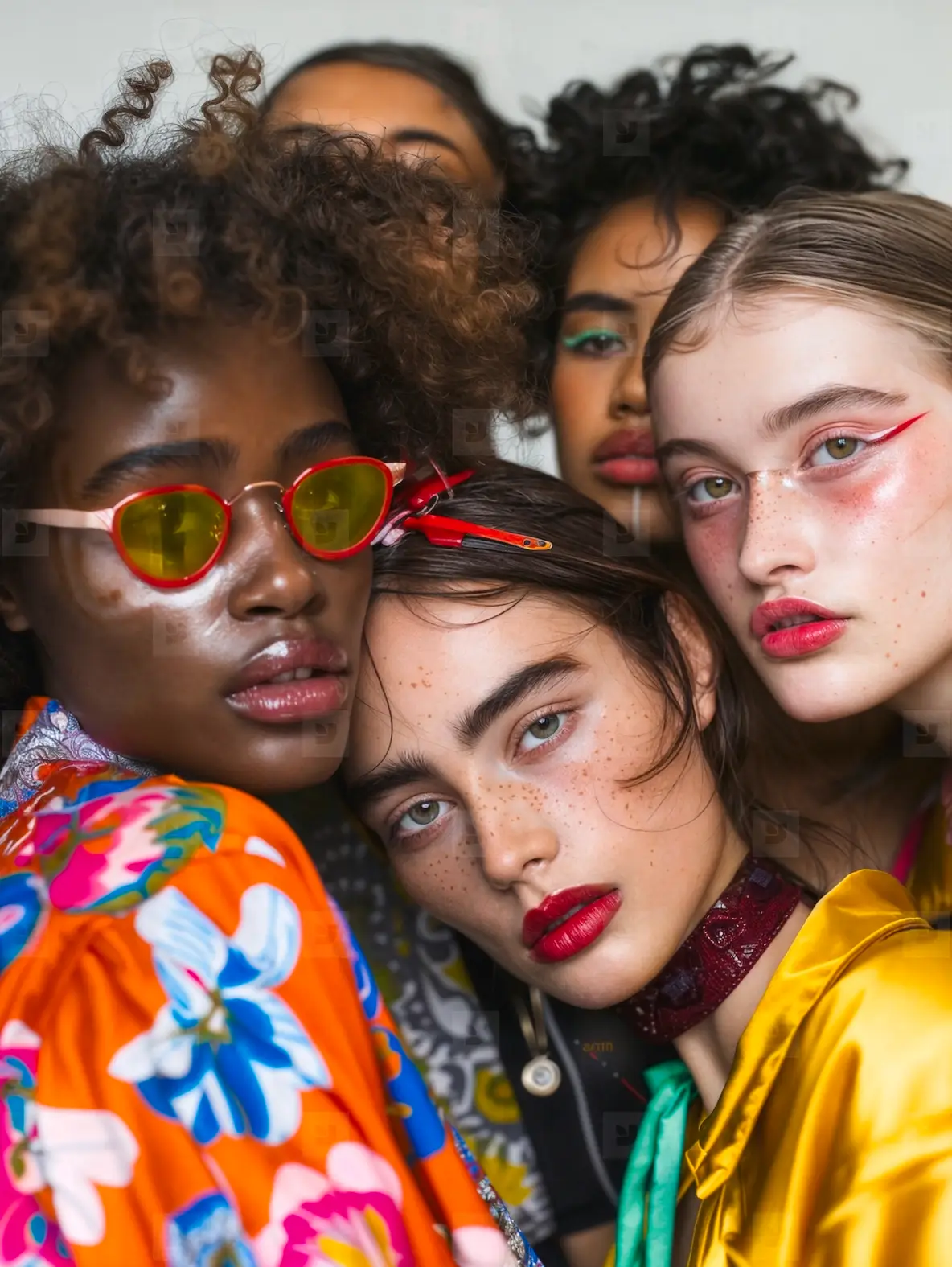 Group Of Stylish Models Posing For Edgy Fashion Editorial Photo (291023 ...