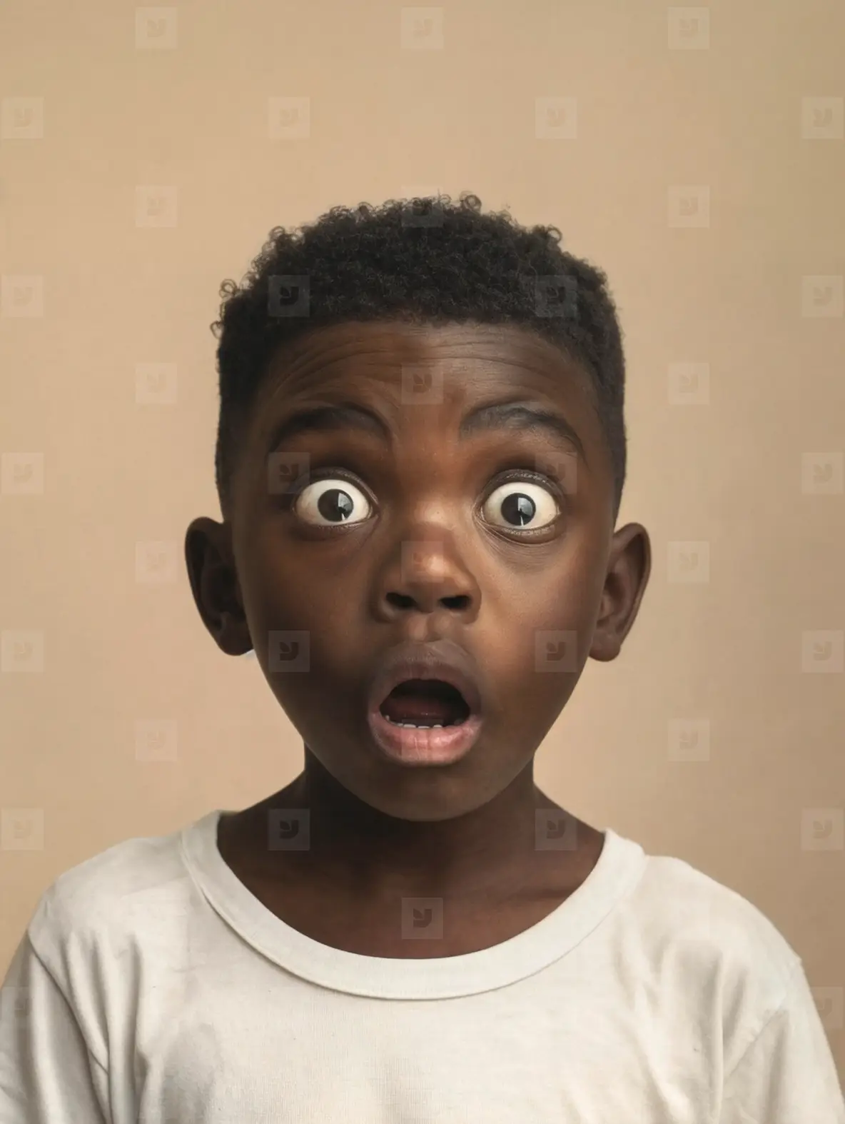 Surprised Boy On Beige Background Photo (291240) - YouWorkForThem