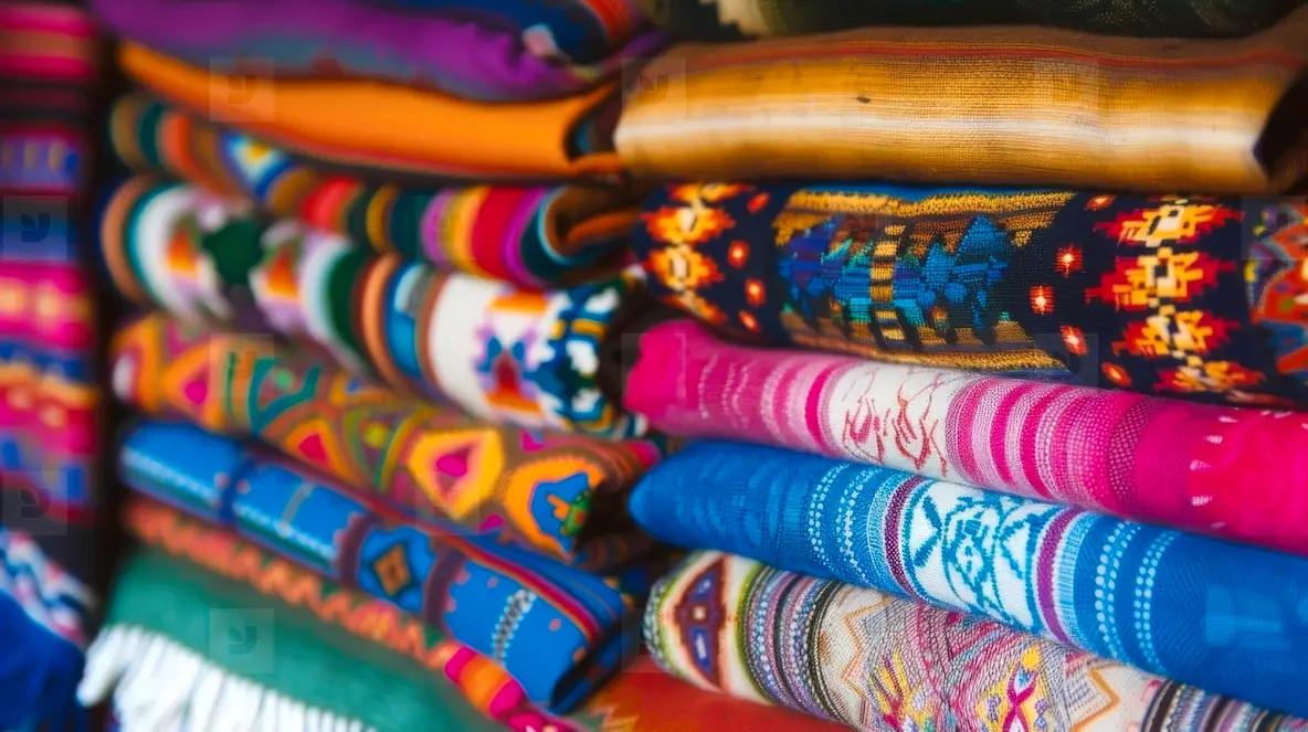Mexican Textile Design Featuring Vibrant Colors Photo (292278 ...