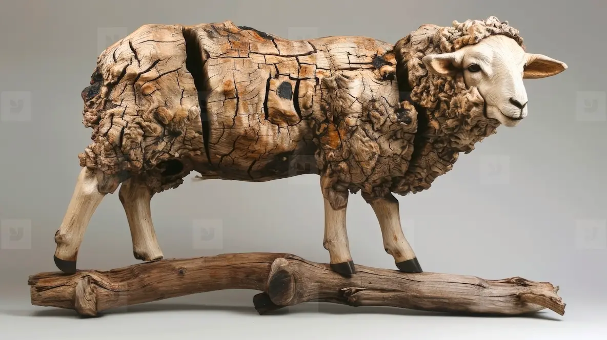 Wooden Sheep Photo (292732) - YouWorkForThem