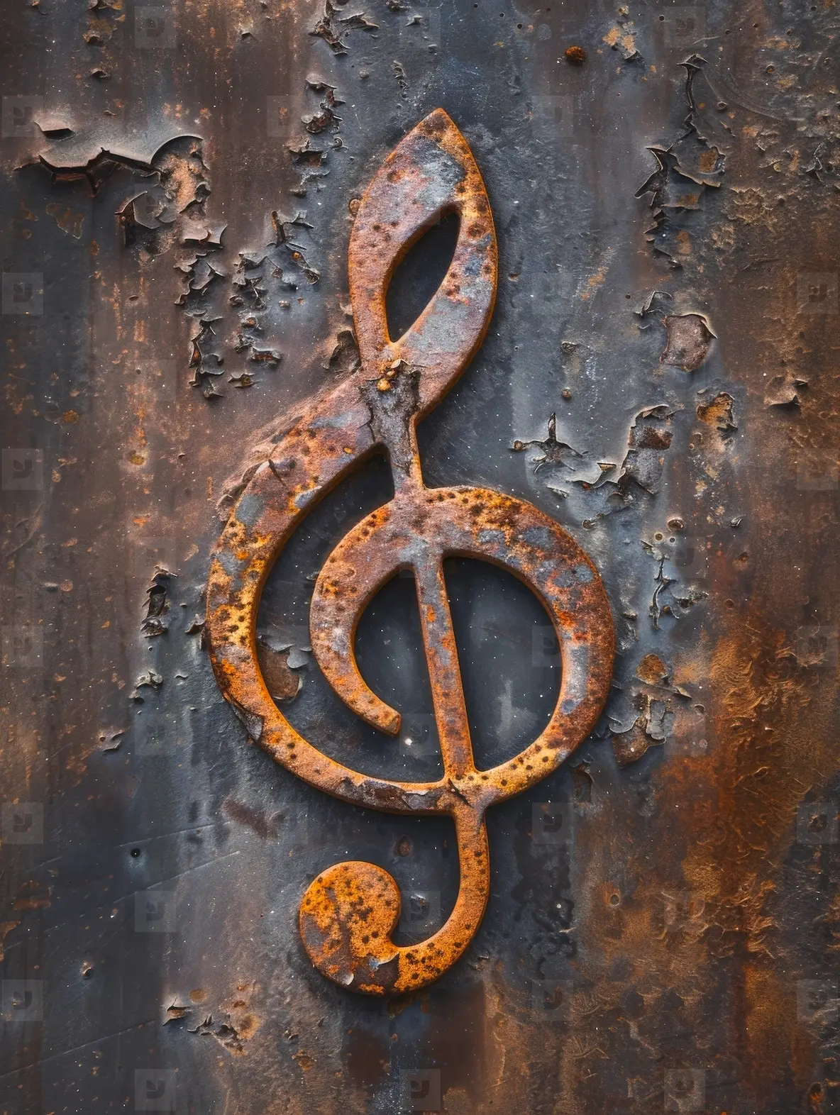 Rusty Metal Clef Photo (292935) - YouWorkForThem