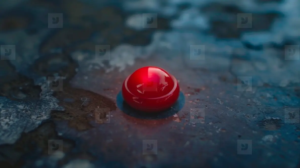 Red Button On A Dark Background Photo (293095) - YouWorkForThem