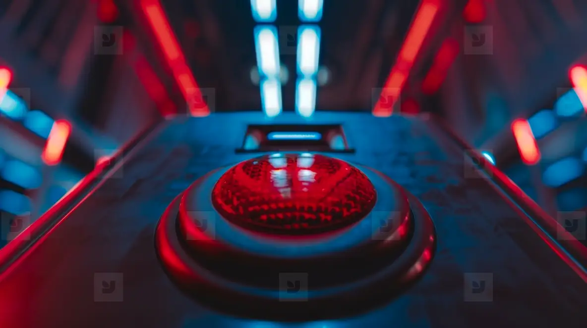 Red Button On A Dark Background Photo (293096) - YouWorkForThem
