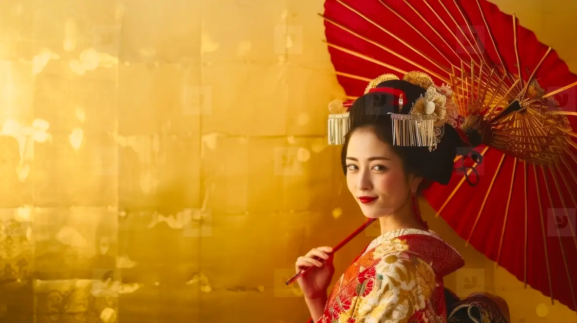 Japanese Woman In A Traditional Kimono Photo (293935) - YouWorkForThem