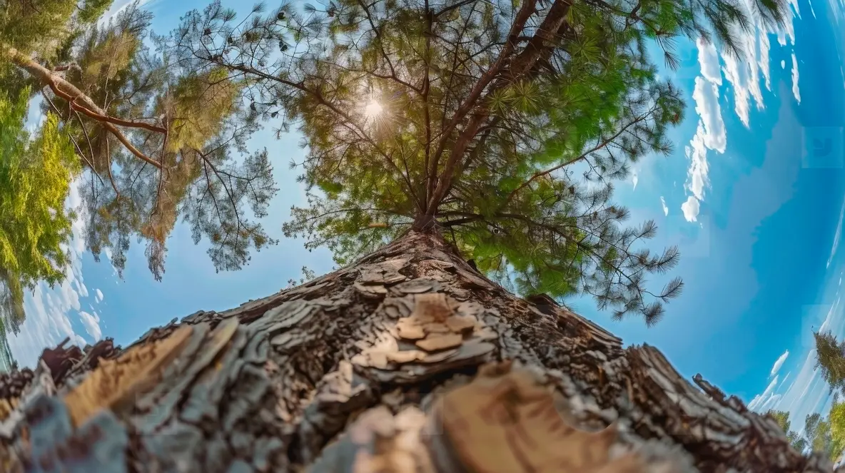 Large Tree View From Below Against The Blue Sky Photo (294993 ...