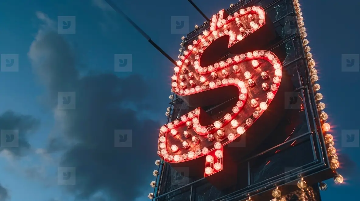 Big Neon Dollar Sign Photo (295105) - YouWorkForThem