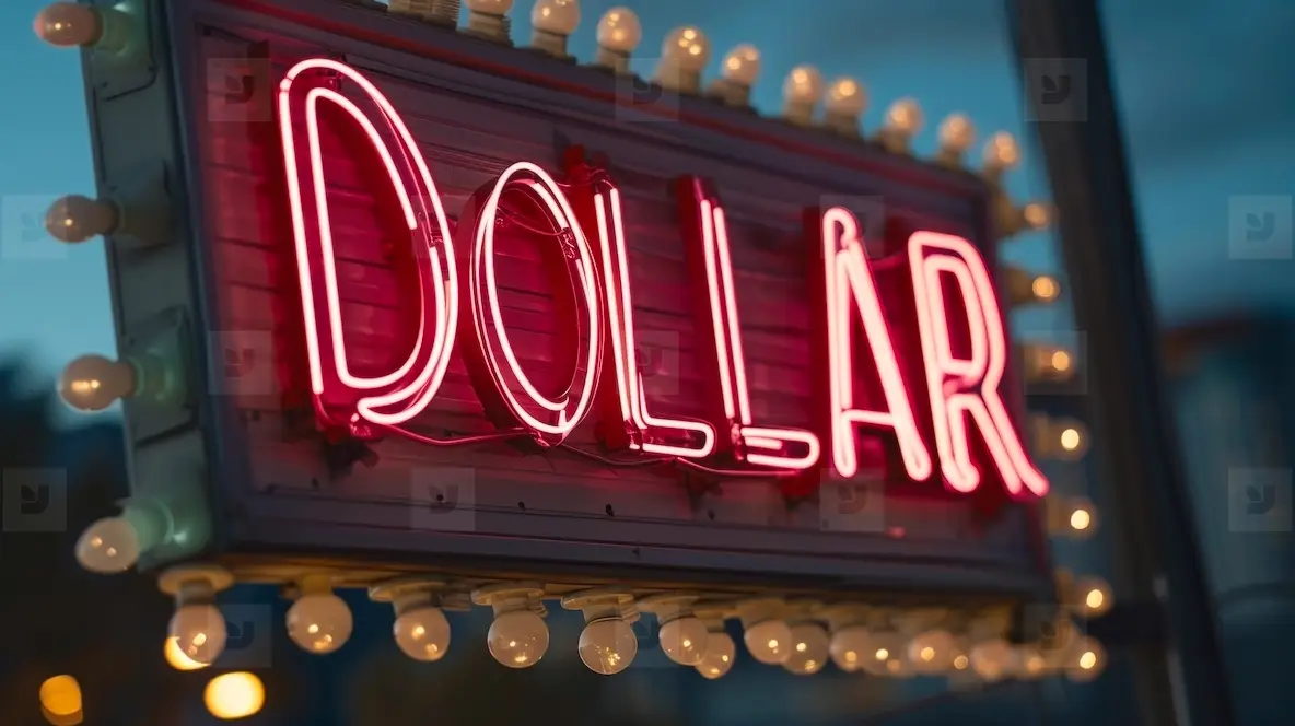 Big Neon Dollar Sign Photo (295112) - YouWorkForThem