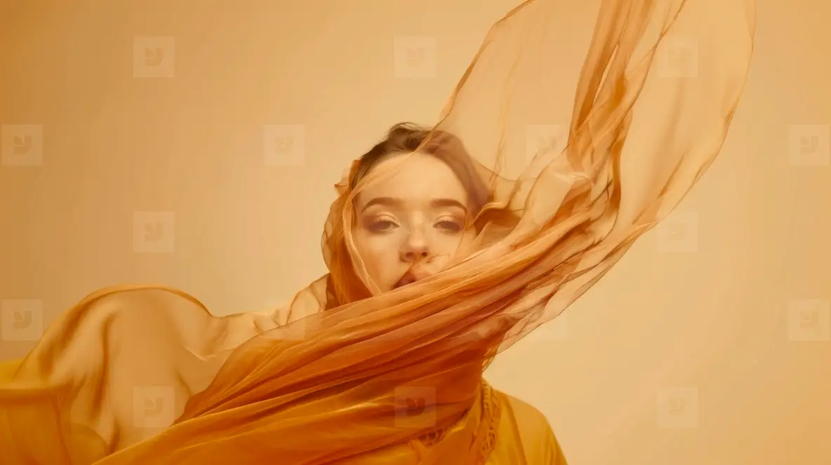 Model Wrapped In Transparent Fabric Photo (295264) - YouWorkForThem