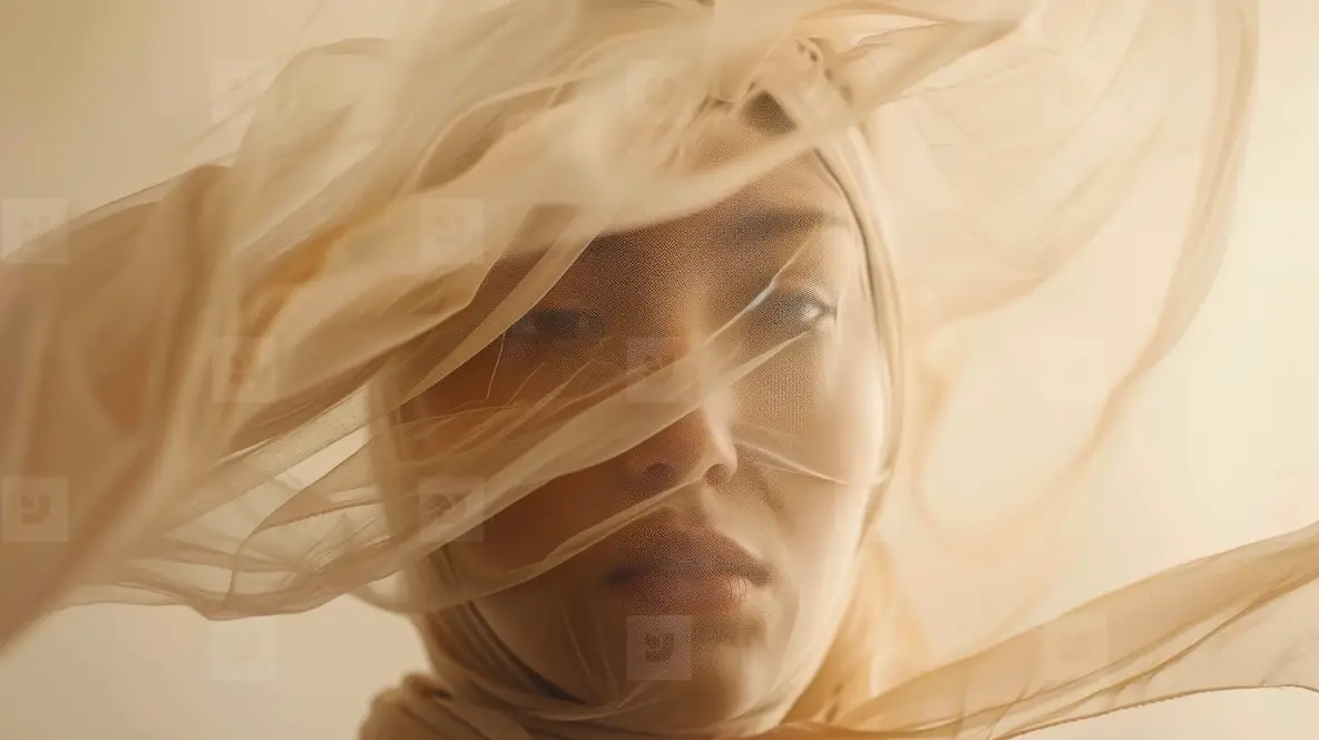 Young Model Wrapped In Fabric Photo (295710) - YouWorkForThem