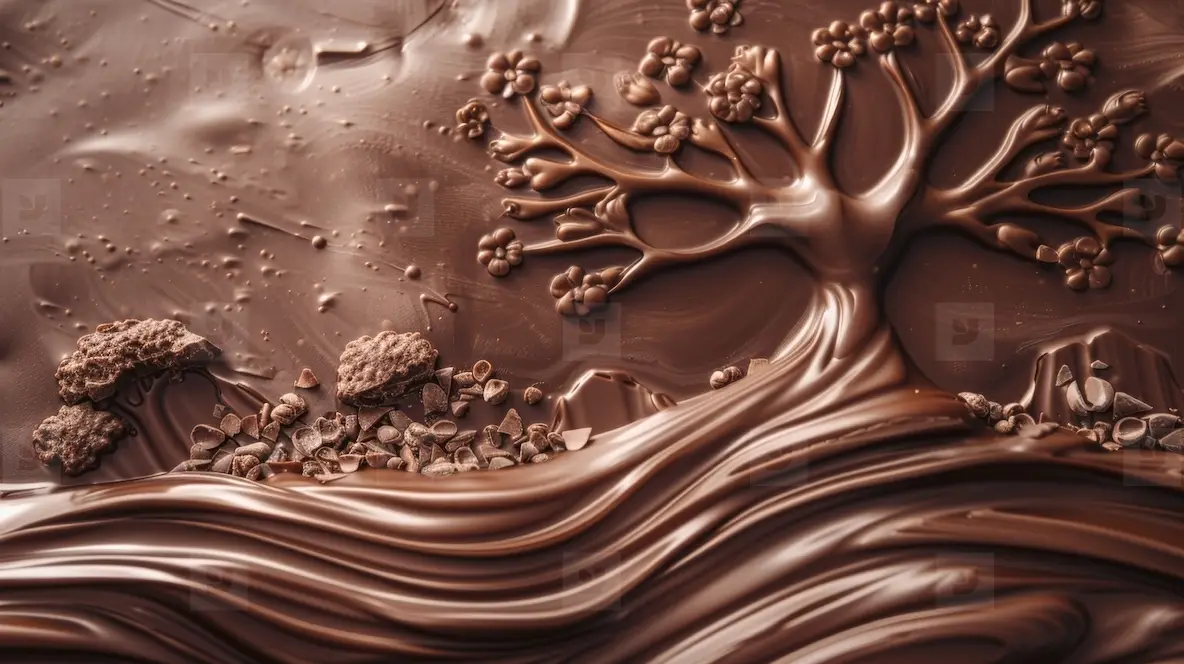 Chocolate Landscape With Tree Photo (295922) - YouWorkForThem