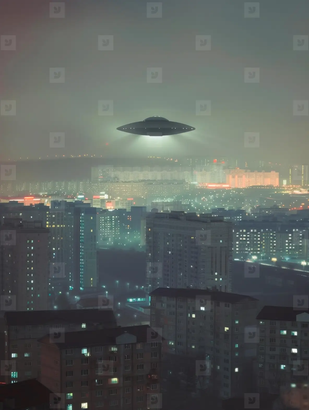 UFO Flying In The Night Sky Photo (299618) - YouWorkForThem