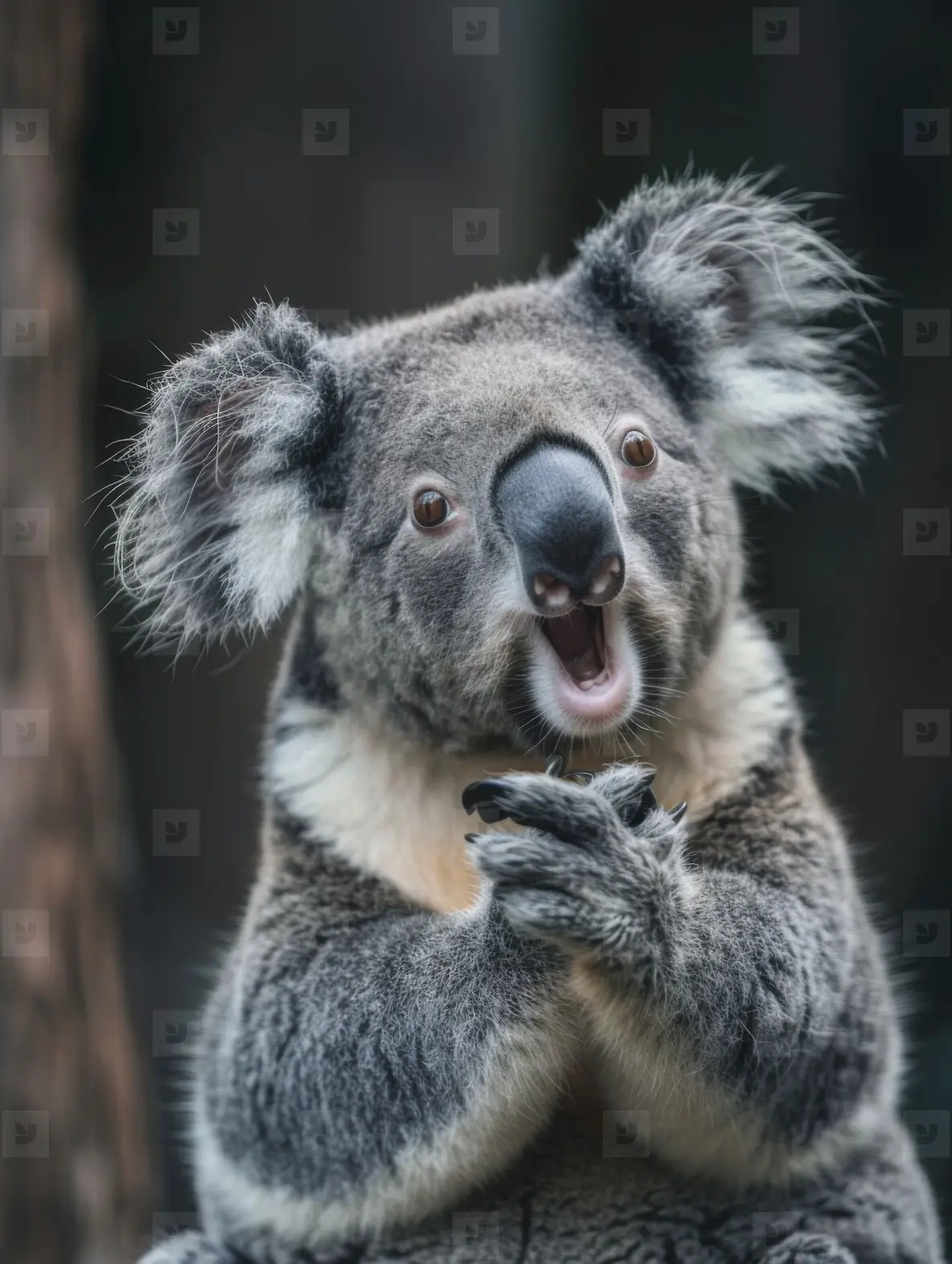 Very Surprised Koala With Open Mouth Photo (300111) - YouWorkForThem