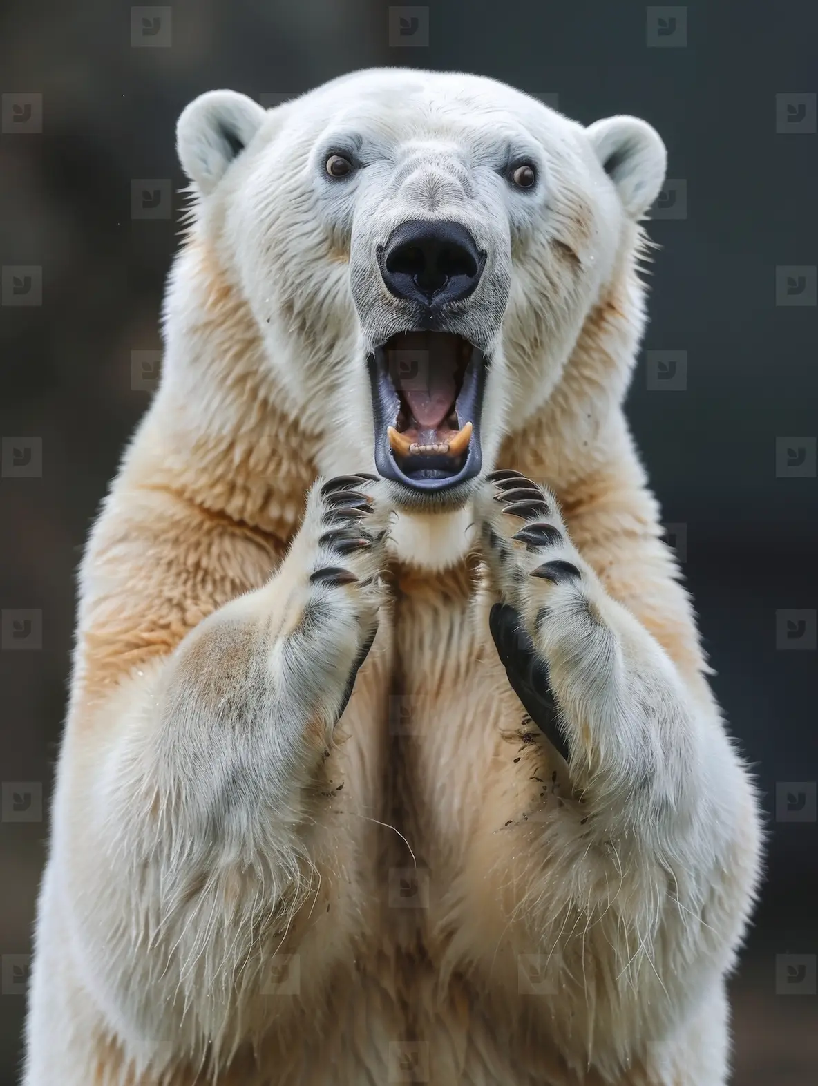 Very Surprised Polar Bear With Open Mouth Photo (300476) - YouWorkForThem