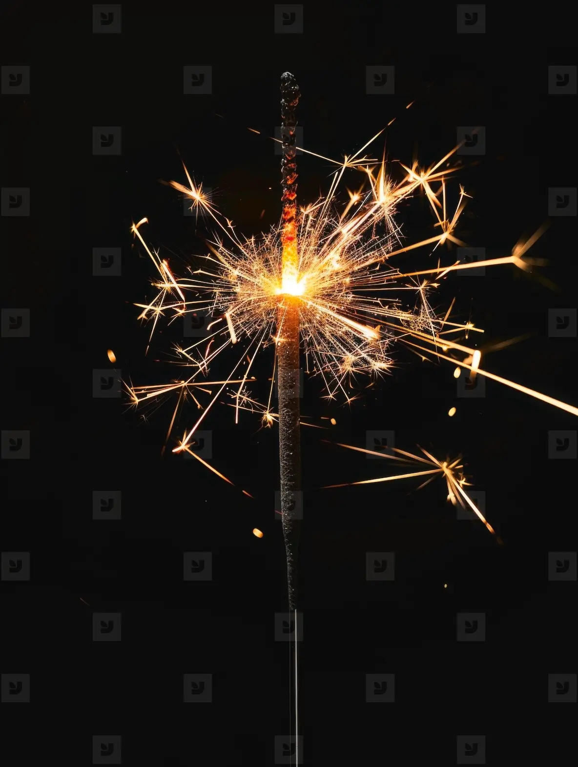 Sparkler On A Black Background Photo (300552) - YouWorkForThem