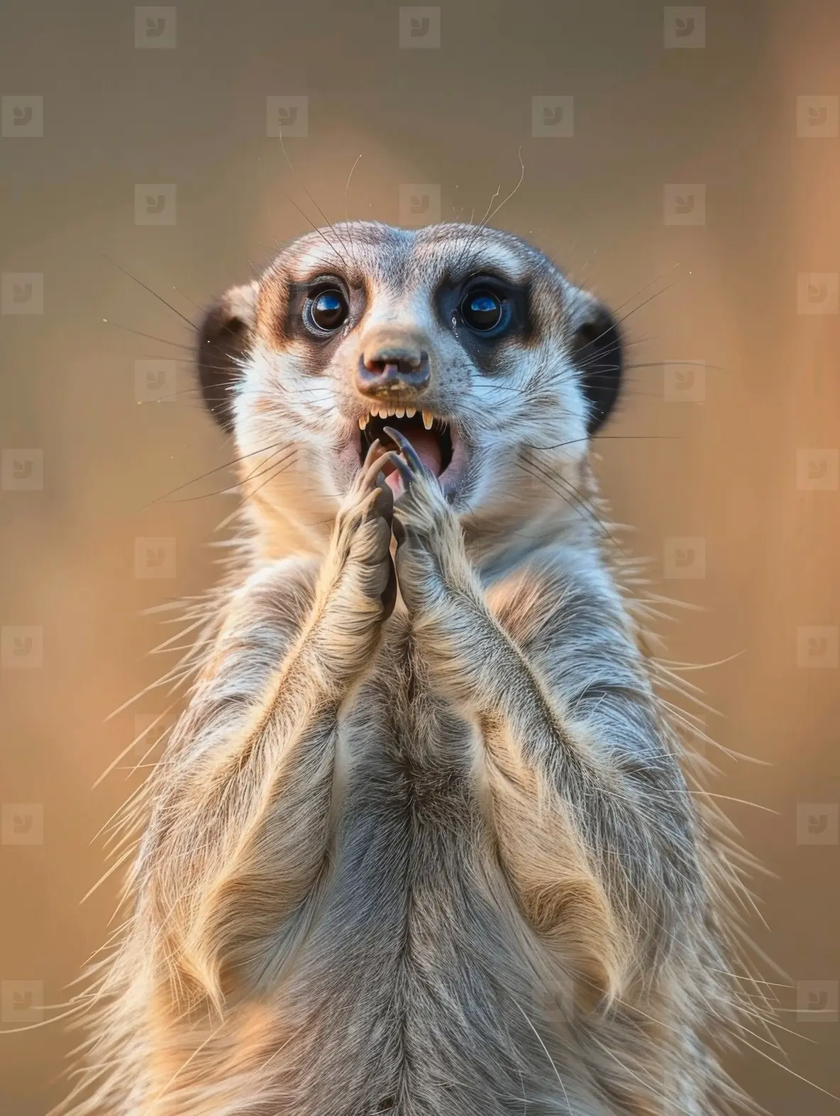 Very Surprised Meerkat With Open Mouth Photo (300780) - YouWorkForThem
