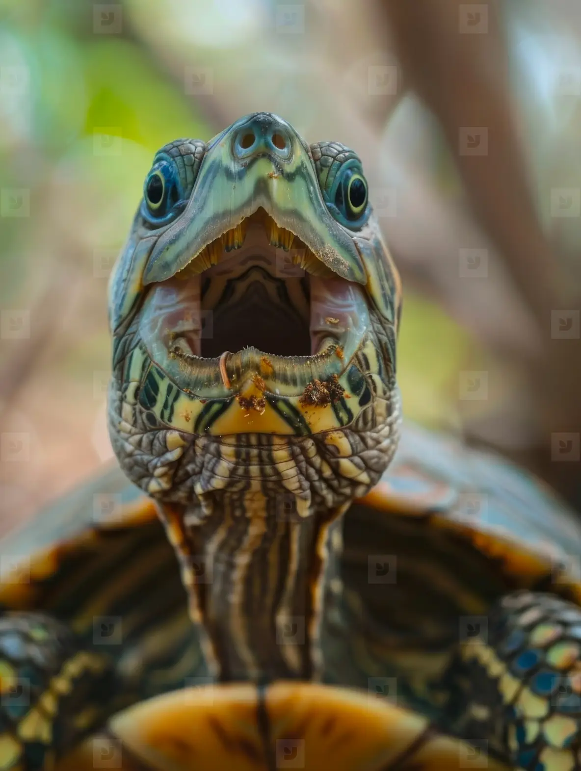 Very Surprised Turtle With Open Mouth Photo (300877) - YouWorkForThem