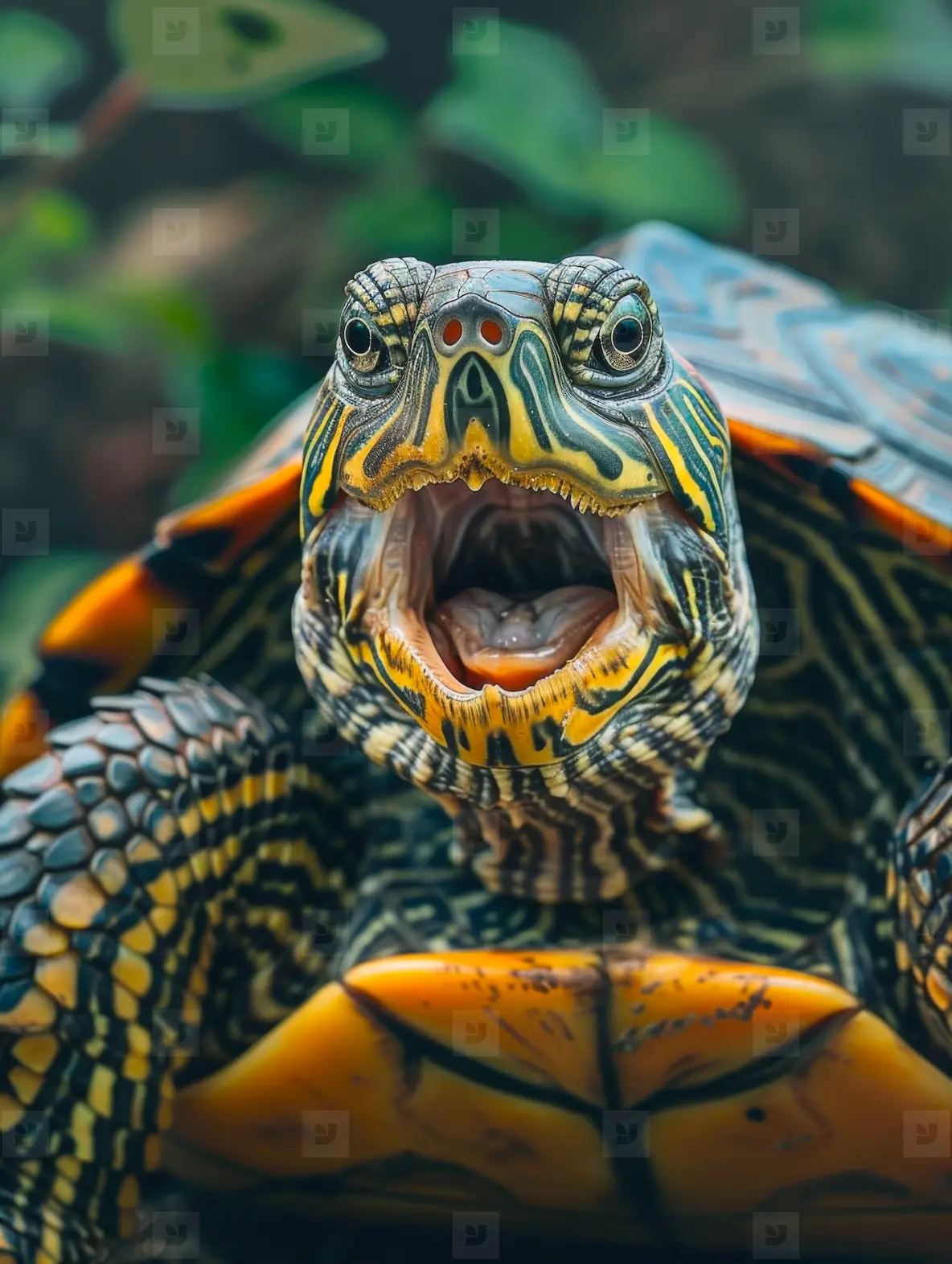 Very Surprised Turtle With Open Mouth Photo (300880) - YouWorkForThem