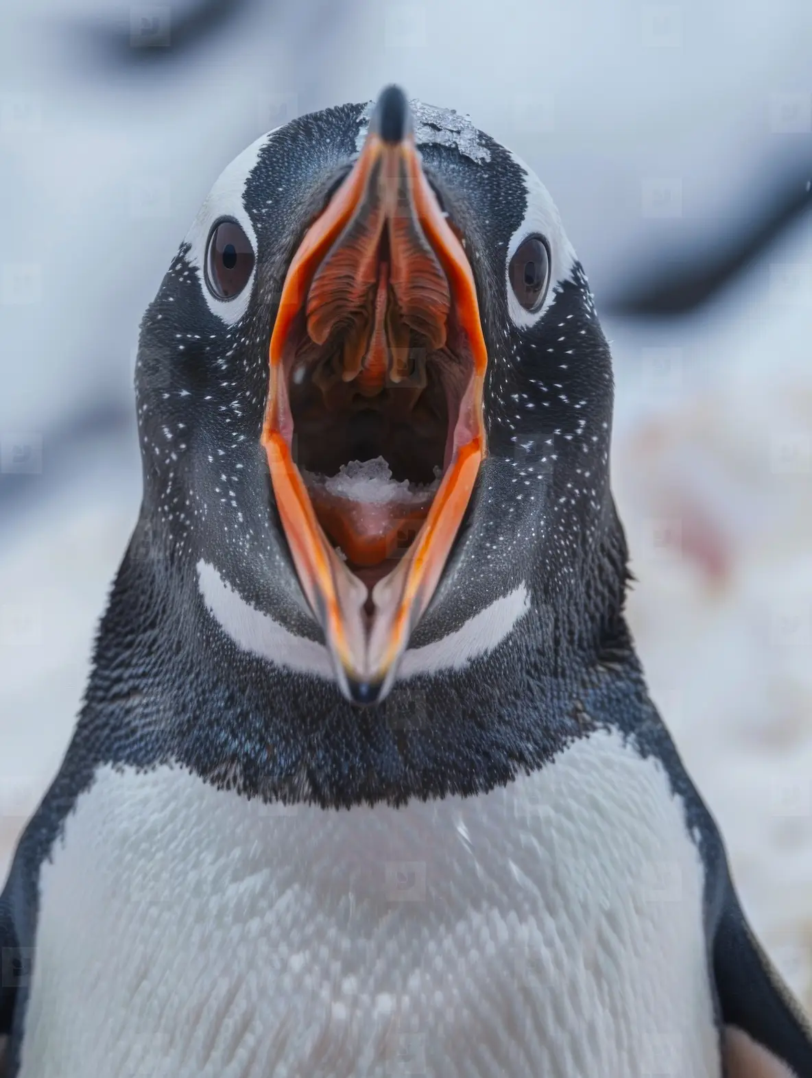 Very Surprised Penguin With Open Mouth Photo (300970) - YouWorkForThem