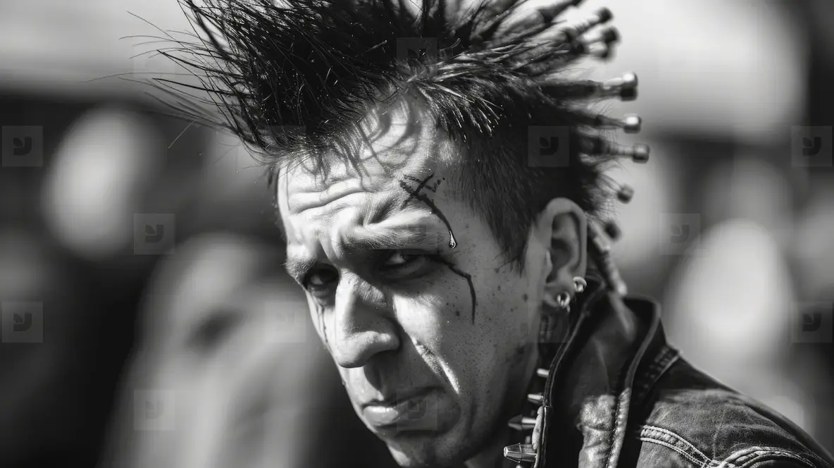 An Angry Punk Male With A Mohawk Photo (301256) - YouWorkForThem