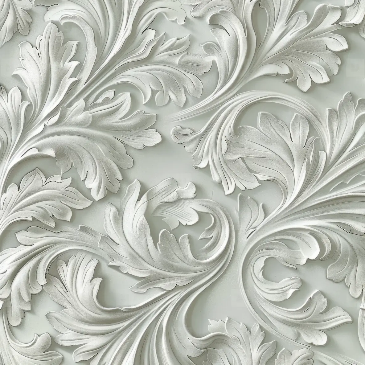 White Relief Floral Pattern Photo (301780) - YouWorkForThem