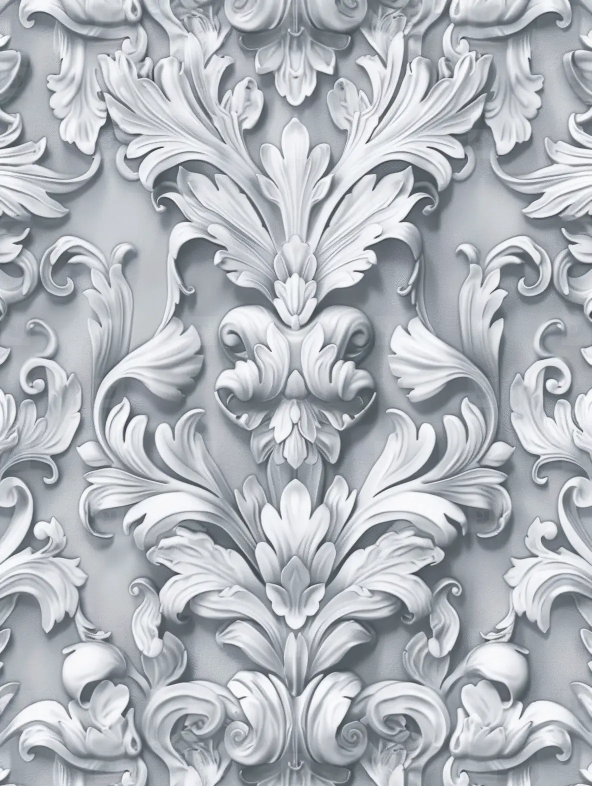 White Relief Floral Pattern Photo (301781) - YouWorkForThem