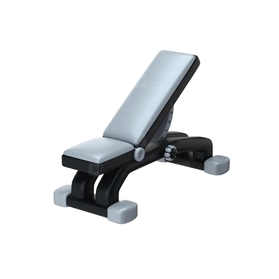 Stylized Gym Bench With Mechanism Over White Background, 3d Rend Photo ...
