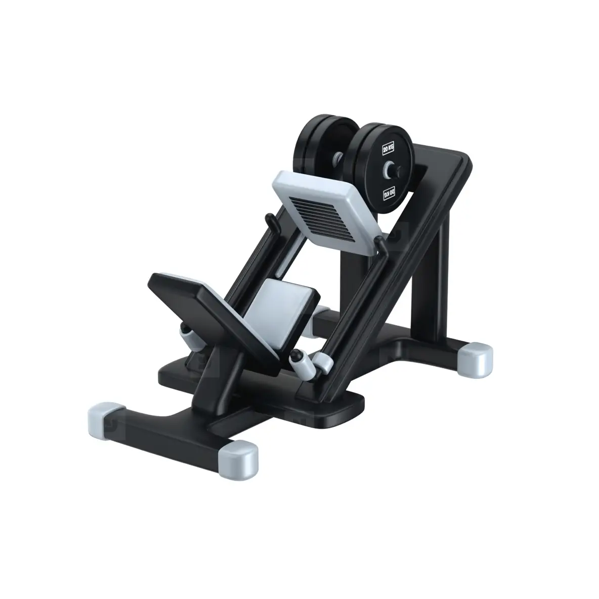 Stylized 3d Illustration Of Leg Press Machine Over White Backgro Photo ...