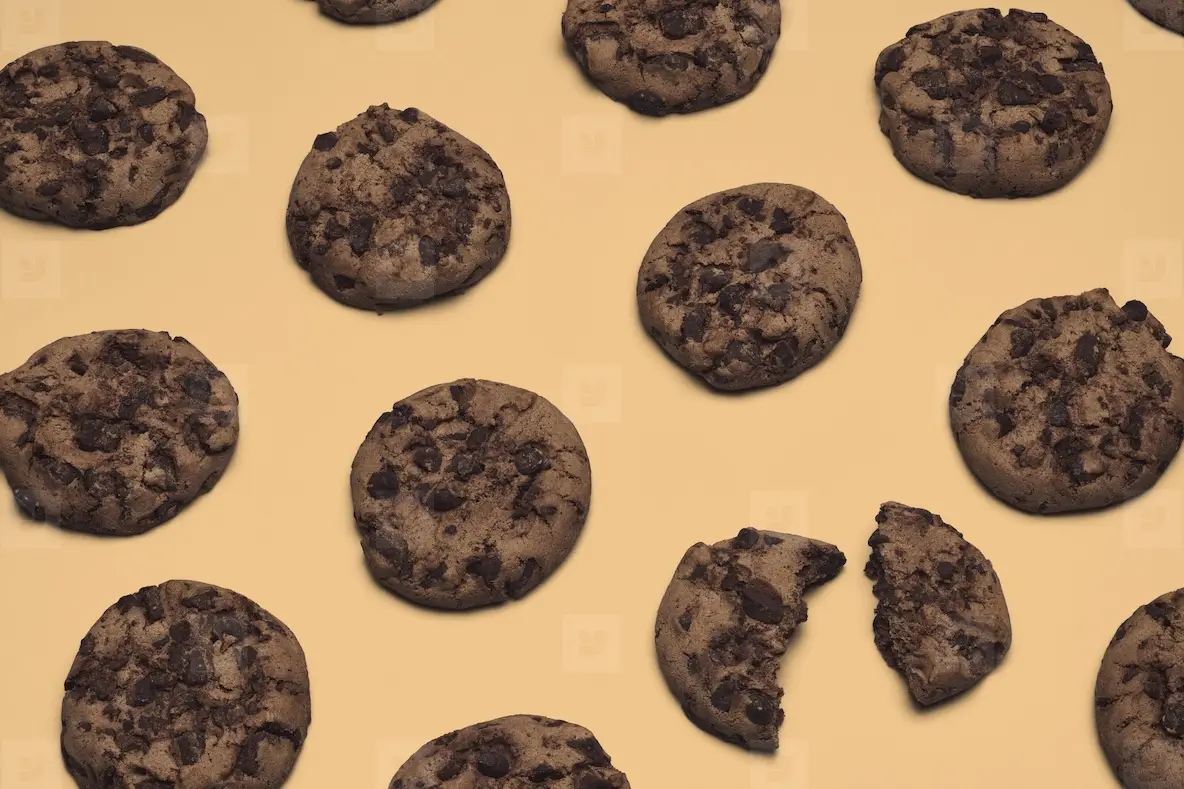 Chocolate Chip Cookies Flat Lay Photo (312051) - YouWorkForThem