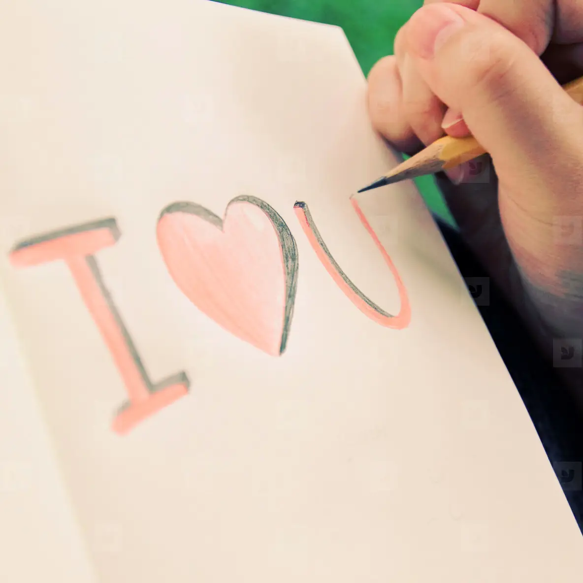 Handwriting, I Love You Photo (48332) - YouWorkForThem