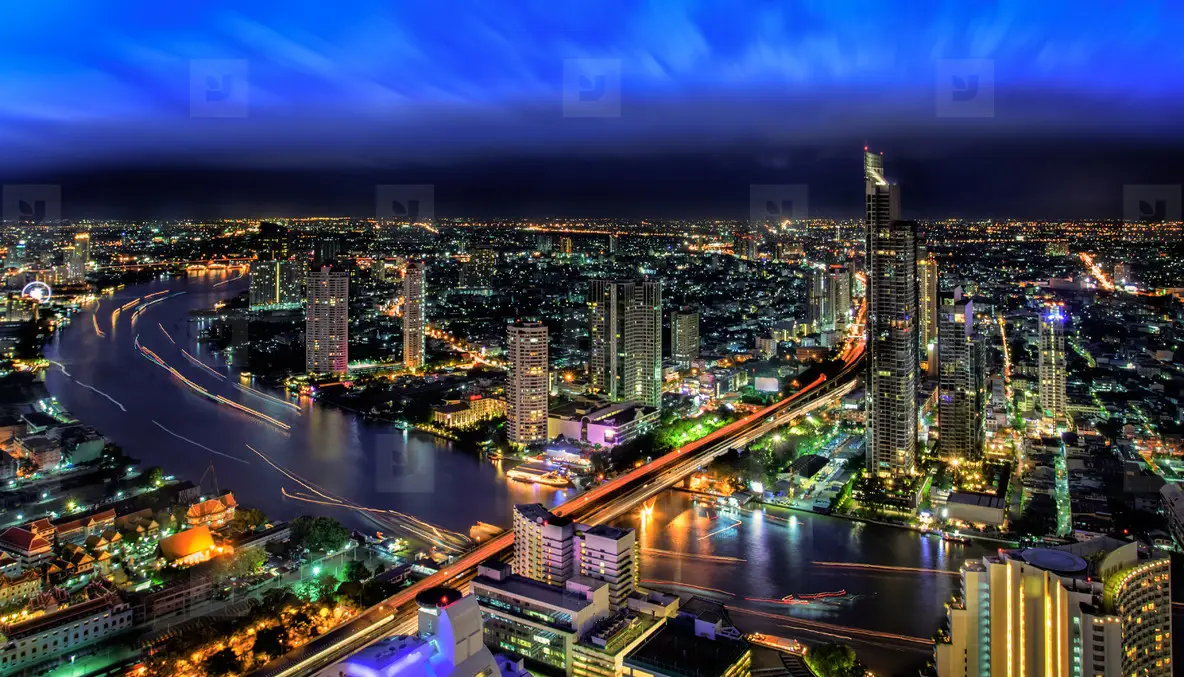 Bangkok At Dusk Photo (48776) - YouWorkForThem