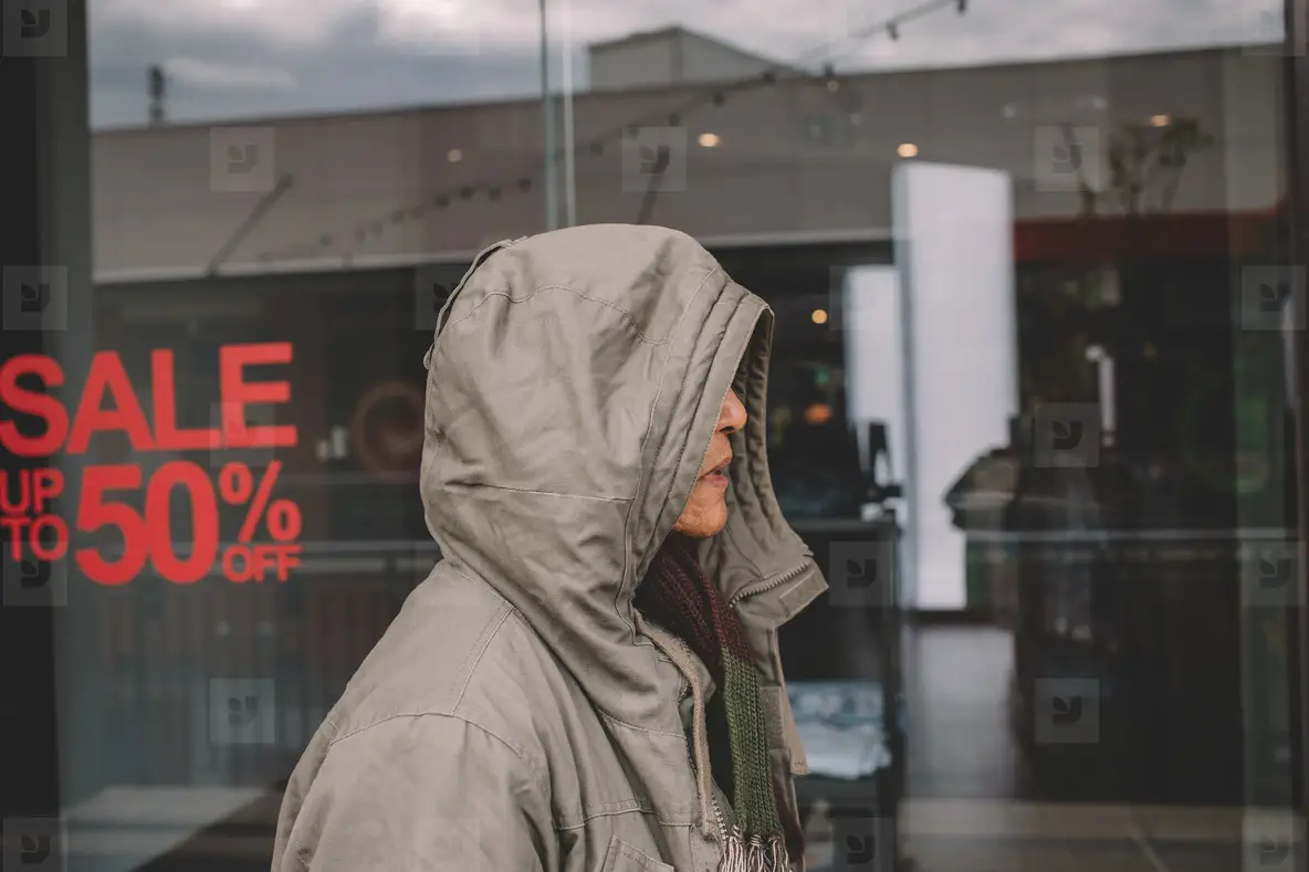 Hooded Man Photo (55173) - YouWorkForThem