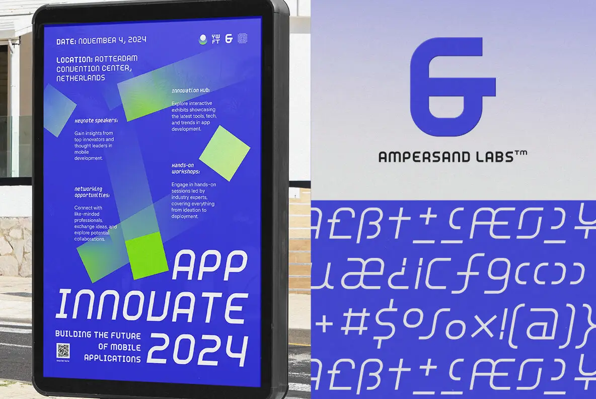 YWFT Unisect: Minimal and Geometric Typeface for Creatives - YouWorkForThem