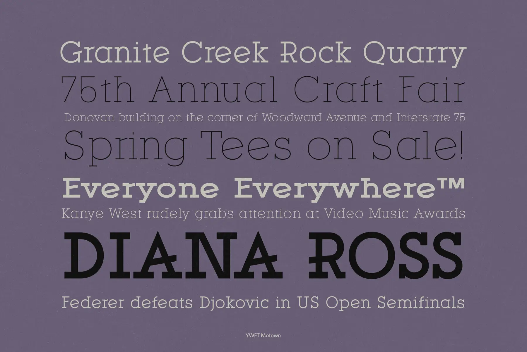 YWFT Motown - A Modern Slab Serif for Digital Designers - FontPath