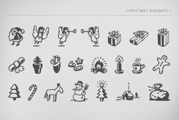 Christmas Dingbats 1 Font - YouWorkForThem