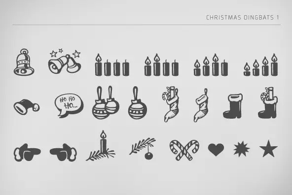 Christmas Dingbats 1 Font - FontPath
